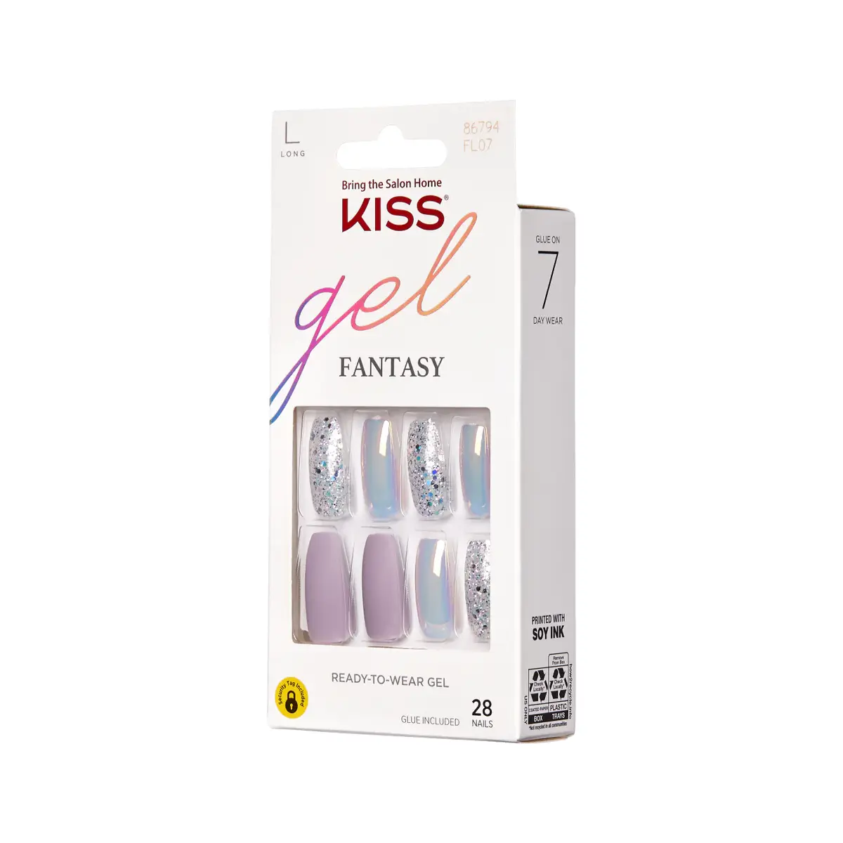 Kiss veštački nokti – gel fantasy – rainbow rings